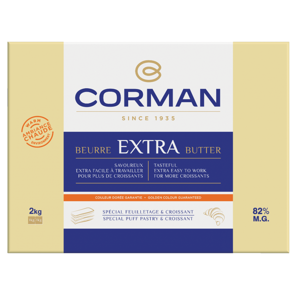 Corman Butter Sheets 82% Fat - 5 x 2kg | Foodistribute