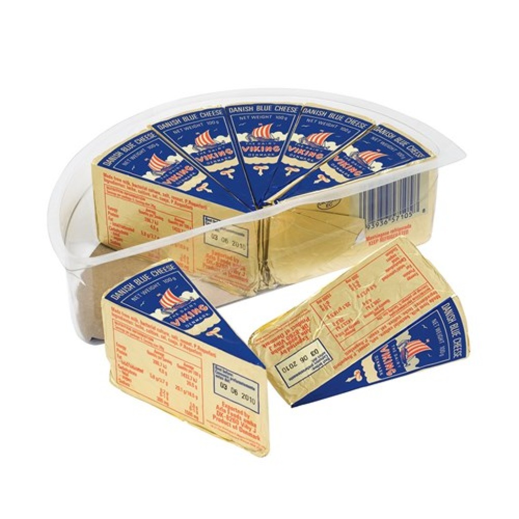 Viking Danish Blue Wedges - 7 x 100g | Foodistribute