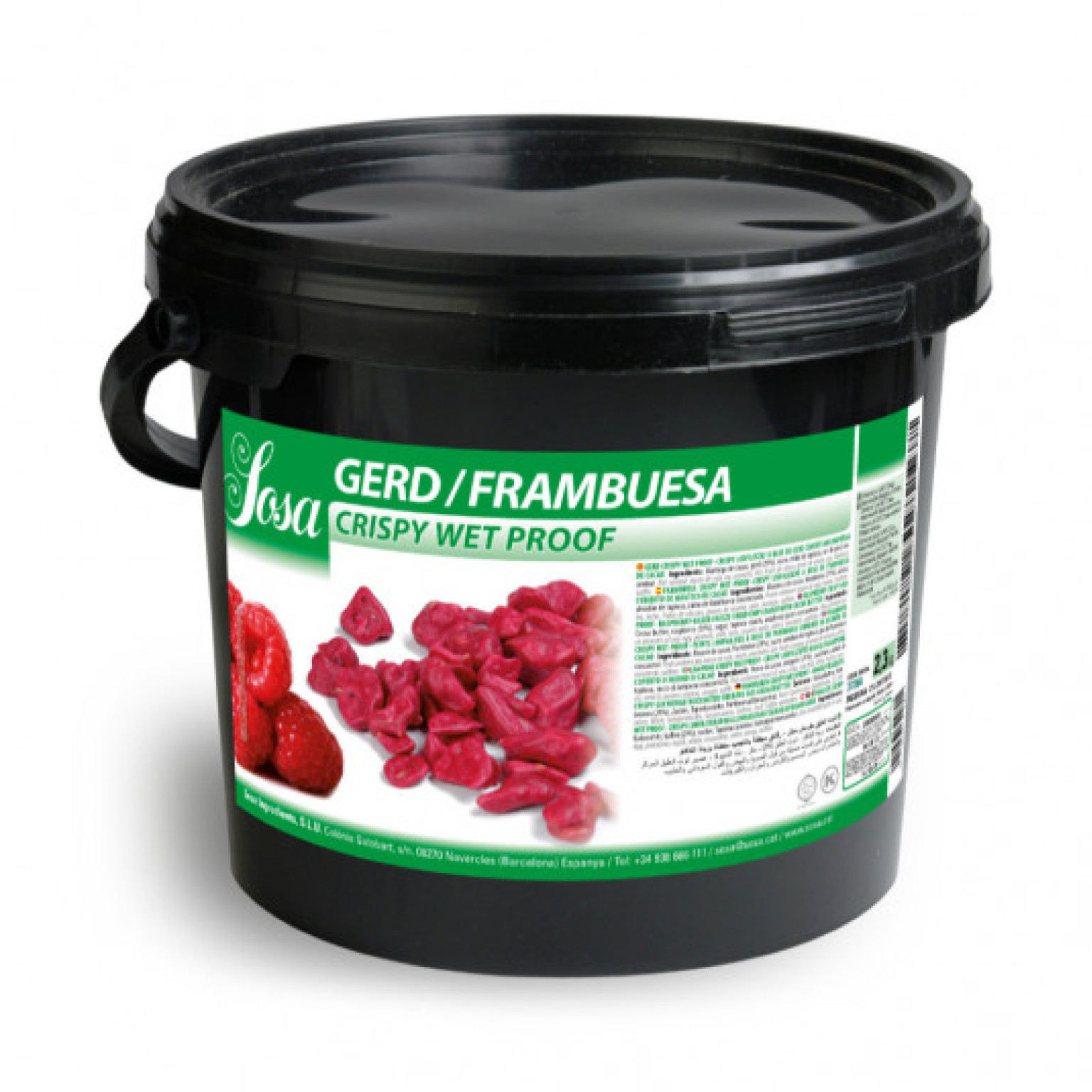 Sosa Crispy Raspberry Wet Proof - 400g | Foodistribute